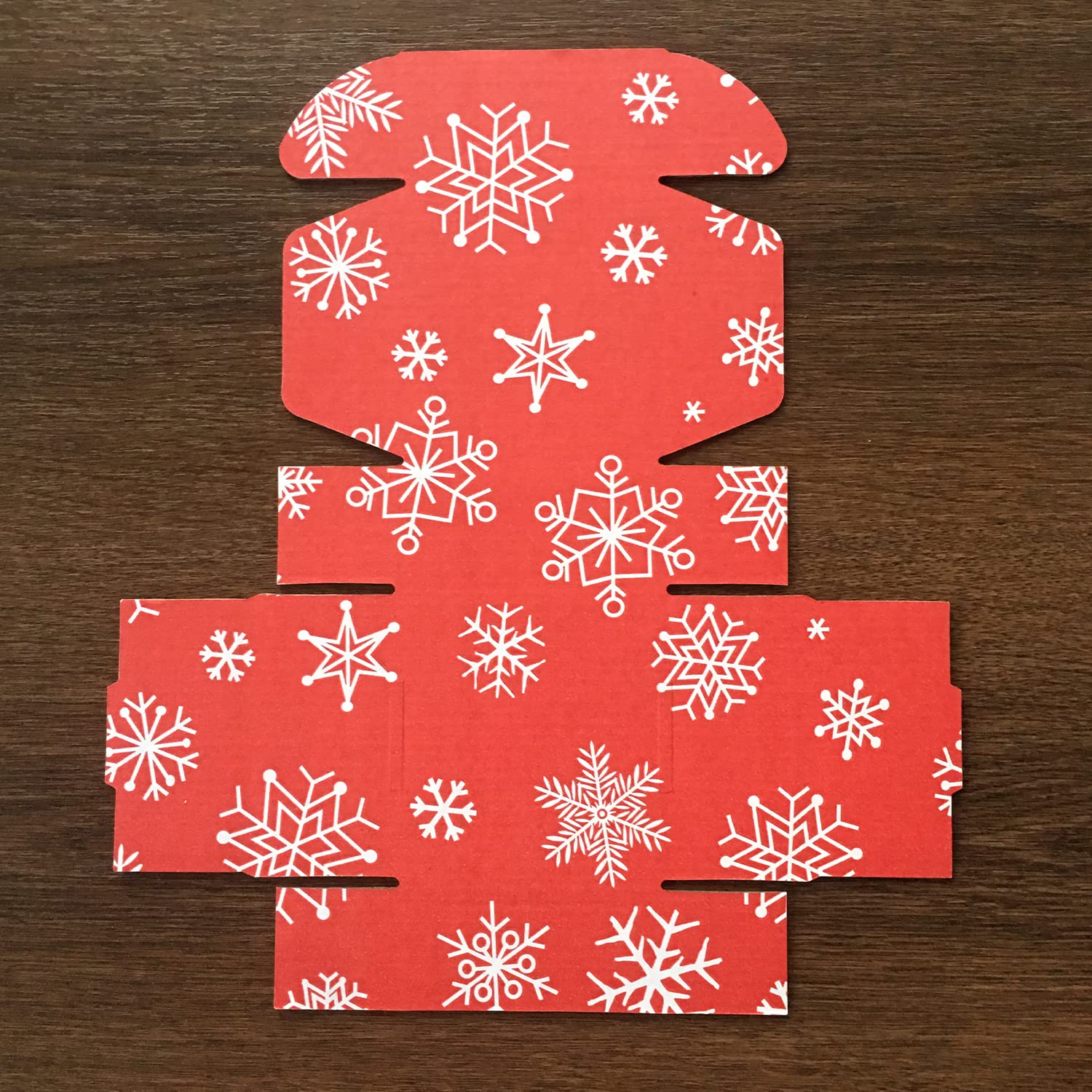 Green Recyclable Cardboard Small Gift Mailer Boxes for Shipping Packaging Craft Gifts Giving Products (Red and White, 4 x 4 x 2 Inch)