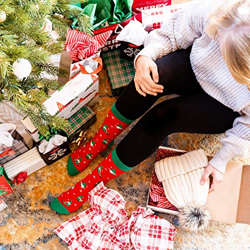 Funny Christmas Socks For Men & Women (It's Lit, Jolly Santa, Gnomes & Cookies)(Gnome For Xmas)