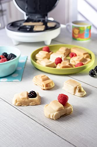 Car Mini Waffle Maker - Make 7 Fun, Different Race Cars, Trucks, and Automobile Vehicle Shaped Pancakes - Electric Non-Stick Pan Cake Kid's Waffler Iron, Great for Holiday Breakfast or Unique Gift