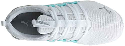 PUMA Womens Riaze Prowl Cross Trainer, PUMA Womens White-Gulf Stream, 9.5