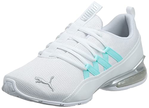 PUMA Womens Riaze Prowl Cross Trainer, PUMA Womens White-Gulf Stream, 9.5