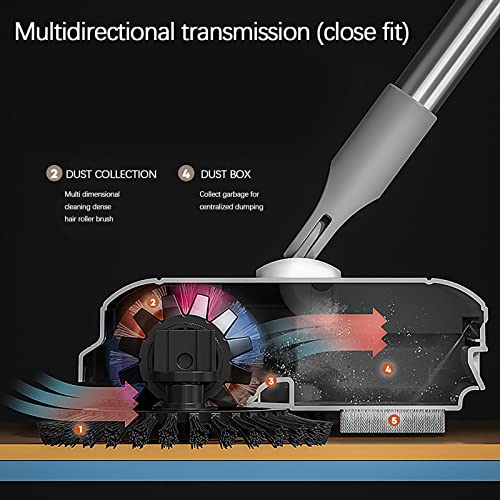 MIANHT Hand Push Sweeper - Home Sweeping Mopping Machine Vacuum Cleaner, Upgrade Soft and Thick Brush & Microfiber Mop, Cleaning Sweeper Tool Sweeping Robot