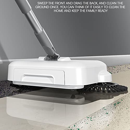 MIANHT Hand Push Sweeper - Home Sweeping Mopping Machine Vacuum Cleaner, Upgrade Soft and Thick Brush & Microfiber Mop, Cleaning Sweeper Tool Sweeping Robot