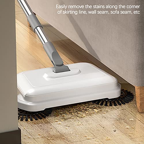 MIANHT Hand Push Sweeper - Home Sweeping Mopping Machine Vacuum Cleaner, Upgrade Soft and Thick Brush & Microfiber Mop, Cleaning Sweeper Tool Sweeping Robot