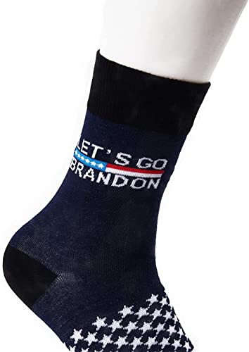 Funny Trump Socks Unisex Crew Make America Great Again Trump 2020 Socks for Men and Women (Let's Go Brandon-black)