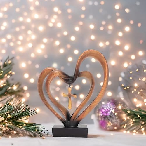 TZufa Wedding Anniversary Couples Gift - 25th 50th Anniversary Wedding Gift Ideas for Wife, Husband, Happy Anniversary, Wedding Decoration for Parents, Her/Him - Brown