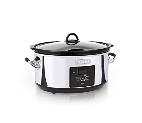 Crockpot 7 Quart Slow Cooker with Programmable Controls and Digital Timer, Polished Platinum