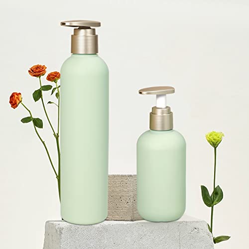 UMETASS 6.8 oz Plastic Pump Dispenser Bottles, Shampoo and Conditioner Bottles, Refillable Container for Bathroom Shower Body Wash Lotion (2 Pcs)