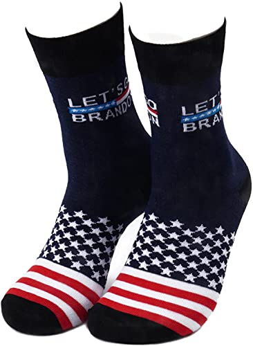 Funny Trump Socks Unisex Crew Make America Great Again Trump 2020 Socks for Men and Women (Let's Go Brandon-black)