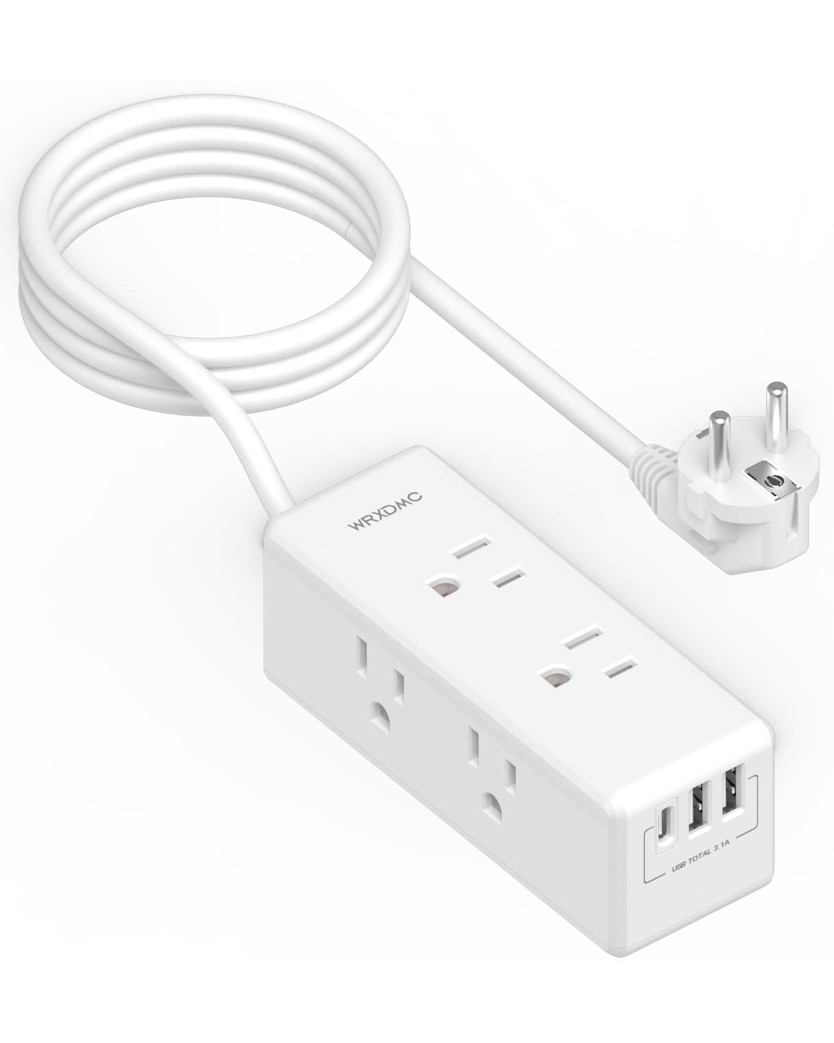 European Travel Plug Adapter with USB, WRXDMC Adapters for Travel Europe, US to Europe International Power Adapter Travel Essentials with 6 Outlets 3 USB for EU Spain France Germany Iceland Greece
