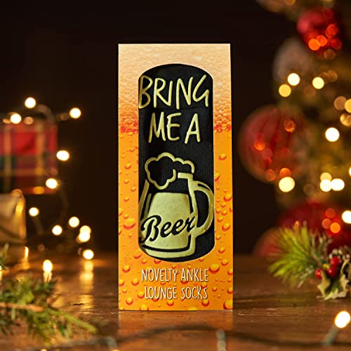 'If You Can Read This Bring Me A Beer' Funny Ankle Socks For A Beer Lover