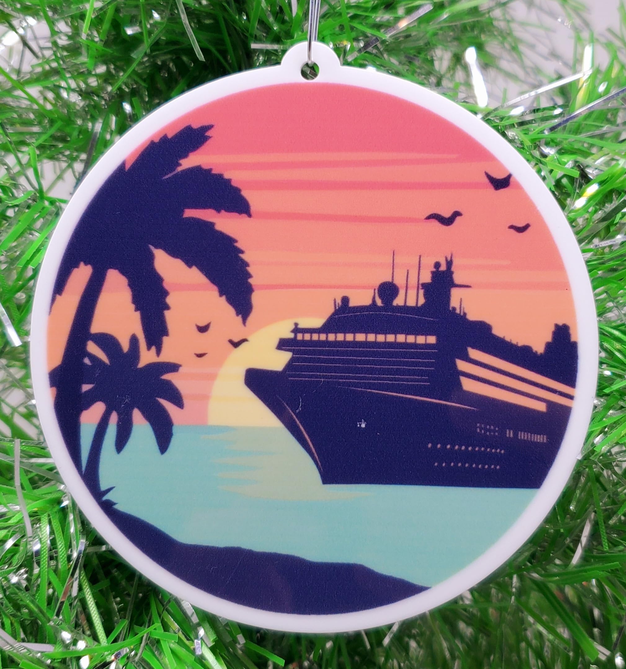 Cruise Christmas Ornament - Cruising Travel Cruise Ship Vacation Themed Ornament (C7)
