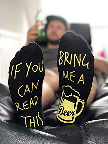 'If You Can Read This Bring Me A Beer' Funny Ankle Socks For A Beer Lover