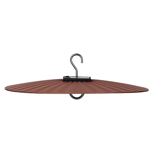 Bird Feeder Baffle with Solar Lamp, Wide Diameter Hummingbird Feeders Covers,Weather Guard Protect Feed from Sun and Bird Seed Dry,for Hanging Bird Feeders Guard-13inches