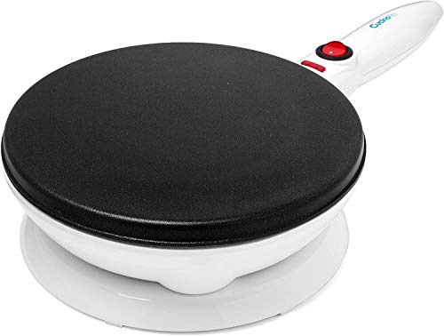 CucinaPro Cordless Crepe Maker - FREE Recipe Guide, Non Stick Dipping Plate plus Electric Base and Batter Spatula, Portable and Compact Baker, Unique Homemade Easter Morning Breakfast Treat or Gift