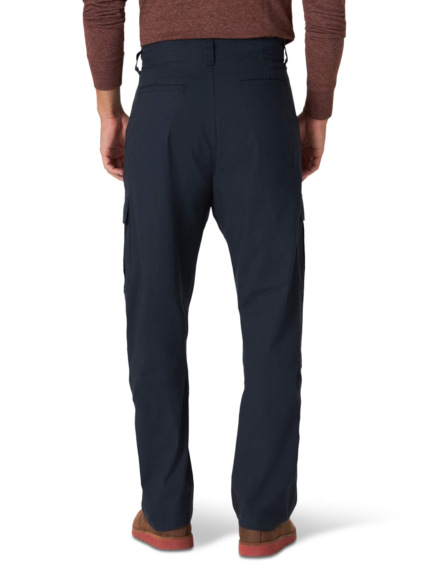 Wrangler Authentics Men's Big & Tall Relaxed Fit Stretch Cargo Pant, Navy, 46W x 30L