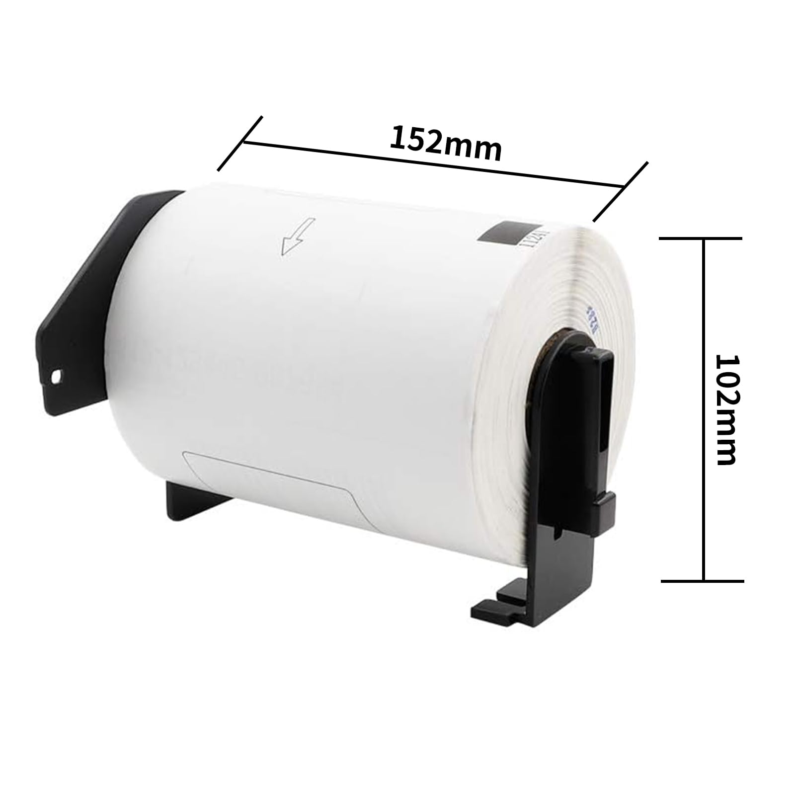 Label KINGDOM Replace for DK-1241 Die-Cut 4" x 6" Large Shipping Paper Label (102 mm x 151 mm) 200/ Roll DK Adress Labels for Brother QL-1100 (6 Roll + 1 Detachable Frame)