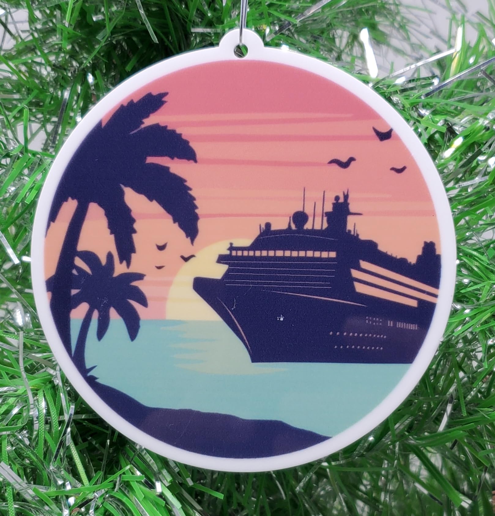 Cruise Christmas Ornament - Cruising Travel Cruise Ship Vacation Themed Ornament (C7)