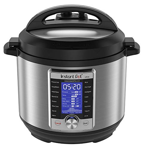 Instant Pot Ultra, 10-in-1 Pressure Cooker, Slow Cooker, Rice Cooker, Yogurt Maker, Cake Maker, Egg Cooker, Sauté, and more, Includes App With Over 800 Recipes, Stainless Steel, 6 Quart