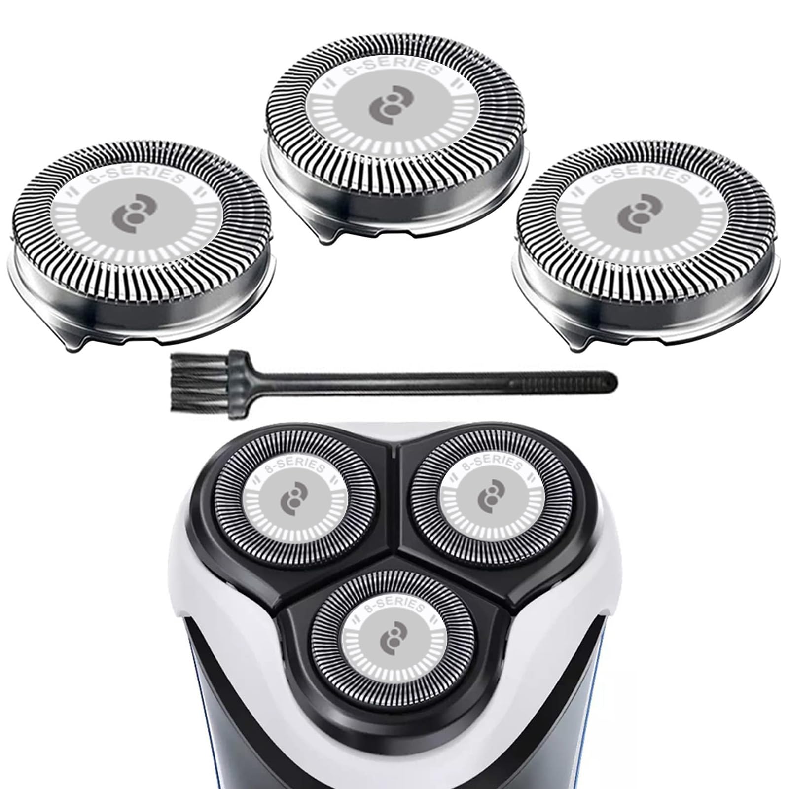 HQ8 Replacement Heads for Philips Norelco Aquatec Shavers, Razor Blades Fit PT720 AT880 AT810 Heads, 3pc-Pack