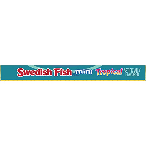 SWEDISH FISH Mini Tropical Soft & Chewy Candy, Bulk Candy, 12 - 3.5 oz Boxes