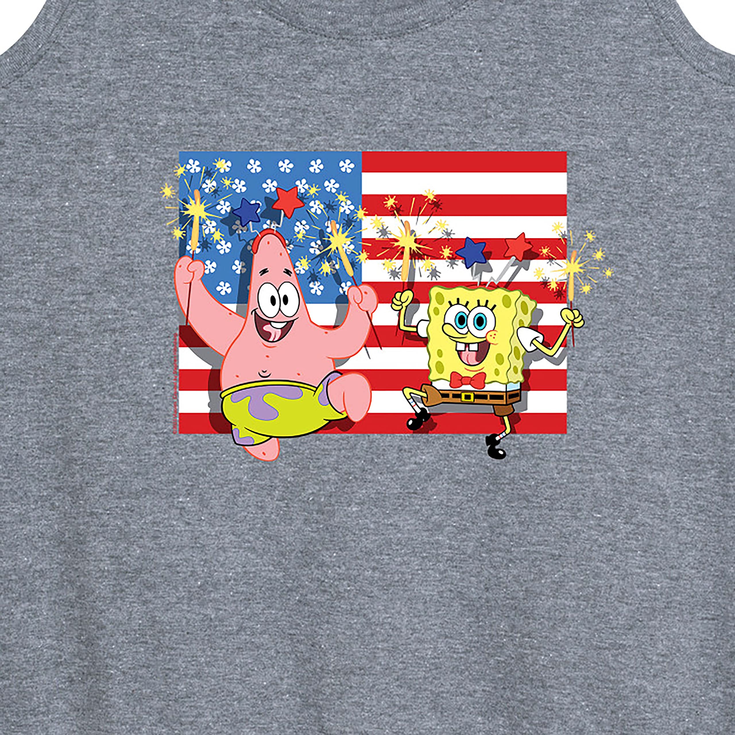 HYBRID APPAREL - Spongebob Squarepants - Patrick Sparkers Flag - Women's Racerback Tank Top - Size Small