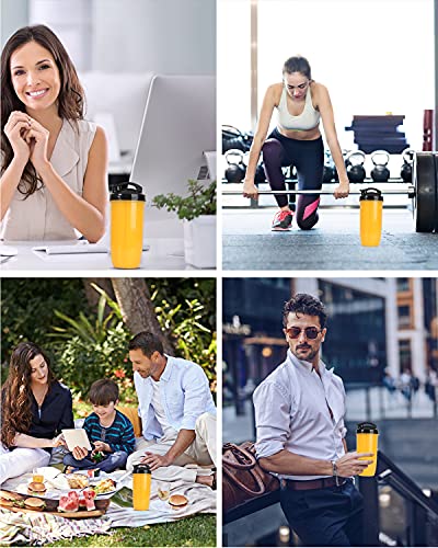 Amateys Personal Blender for Shakes and Smoothies,Professional Kitchen Blender with Blending & Grinding Blades, Portable Coffee Grinder with 24/10 OZ Travel Bottles, Adjustable Speeds Juice Blender