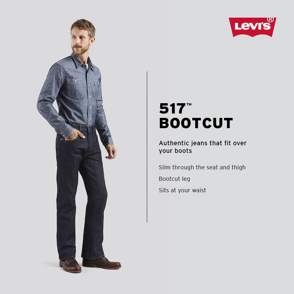 Levi's Men's 517 Boot Cut Jeans, Medium Stonewash, 34W x 30L
