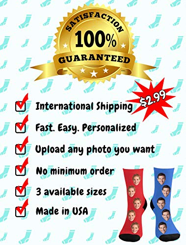 Custom Dog Face Socks - Print Your Picture, Photo - Best Personalized Funny Crew Sock Gifts for Men Women