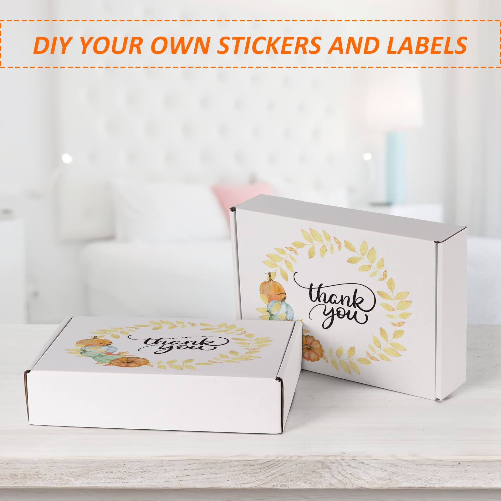 HORLIMER 9x6x2 inches Shipping Boxes Set of 50, White Corrugated Cardboard Box Literature Mailer