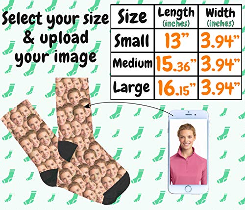 Custom Dog Face Socks - Print Your Picture, Photo - Best Personalized Funny Crew Sock Gifts for Men Women