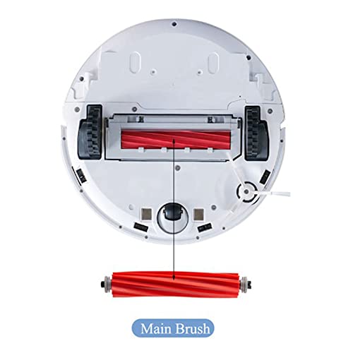 2 Set Rubber Main Roller Brush Replacement Parts Compatible for Roborock Q7/Q7 Max/Q7 Max+/S7/S7 MaxV/S7 MaxV Plus/S7 MaxV Ultra Robot Vacuum Cleaner Accessory Multi-Surface Rubber Brush