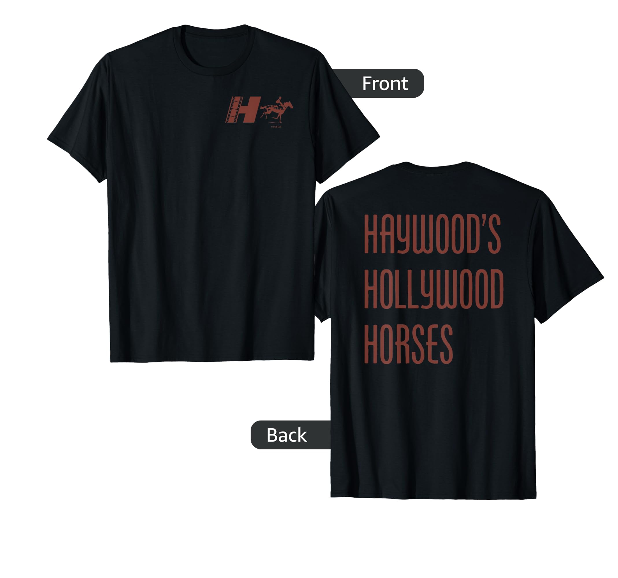 Nope Movie Haywood's Hollywood Horses Front and Back T-Shirt