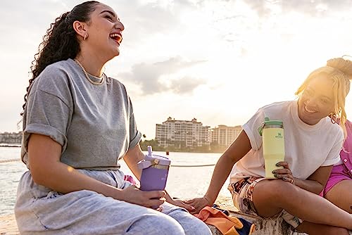 Stanley IceFlow Stainless Steel Tumbler - Vacuum Insulated Water Bottle for Home, Office or Car Reusable Cup with Straw Leak Resistant Flip Cold for 12 Hours or Iced for 2 Days, Citron, 30oz