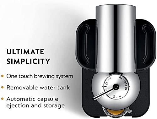 Nespresso Vertuo Coffee and Espresso Machine by Breville,5 Cups, Chrome