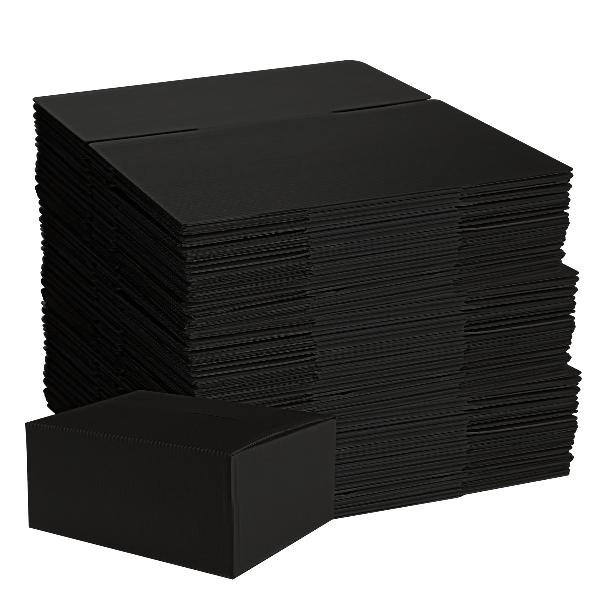 Whynonap WHYNONAP 8x6x4 inches Shipping Boxes set of 25, Packing Small Plastic Shipping Boxes for Packaging Small Business, Black Plastic Cardboard Boxes for Gifts, Mailing,, WNN25P-B864