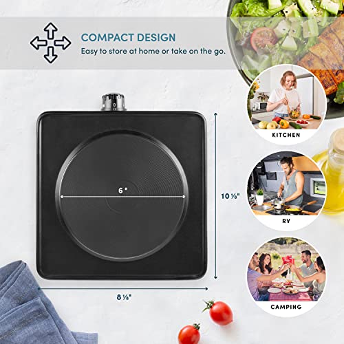 Aroma Housewares AHP-303 Single Burner Hot Plate, Black