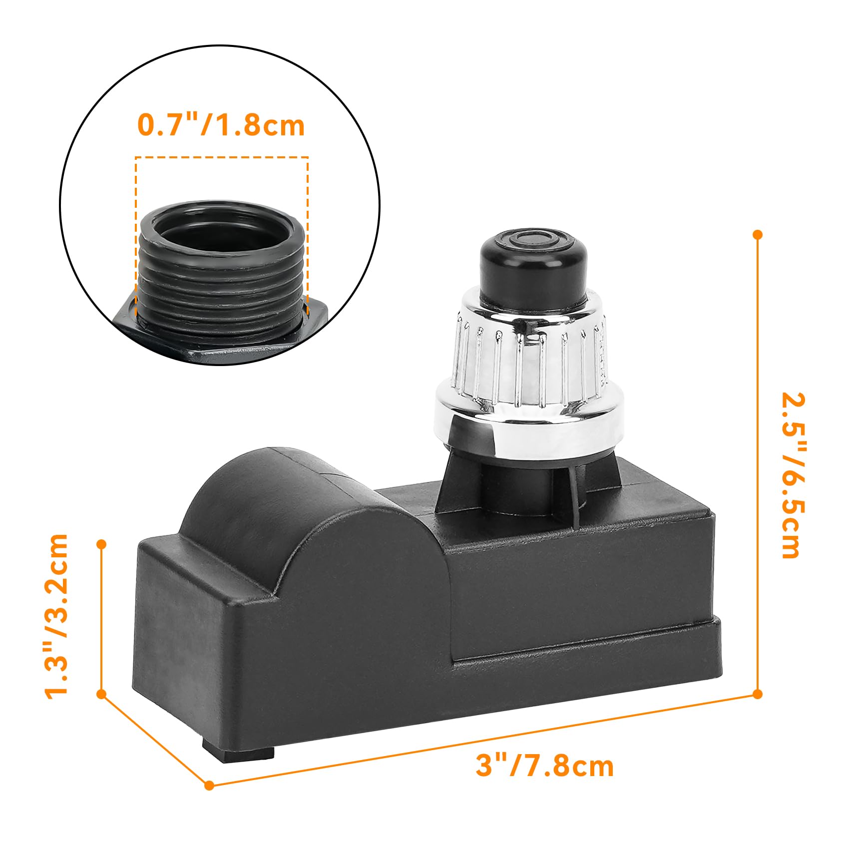 onlyfire 14421 Spark Generator 1 Male Outlet AAA Battery Push Button Ignitor Igniter Replacement for Broil King, Broil-Mate, Sterling, Silver Chef, Amana, Uniflame, Surefire, BBQ Pro and Others