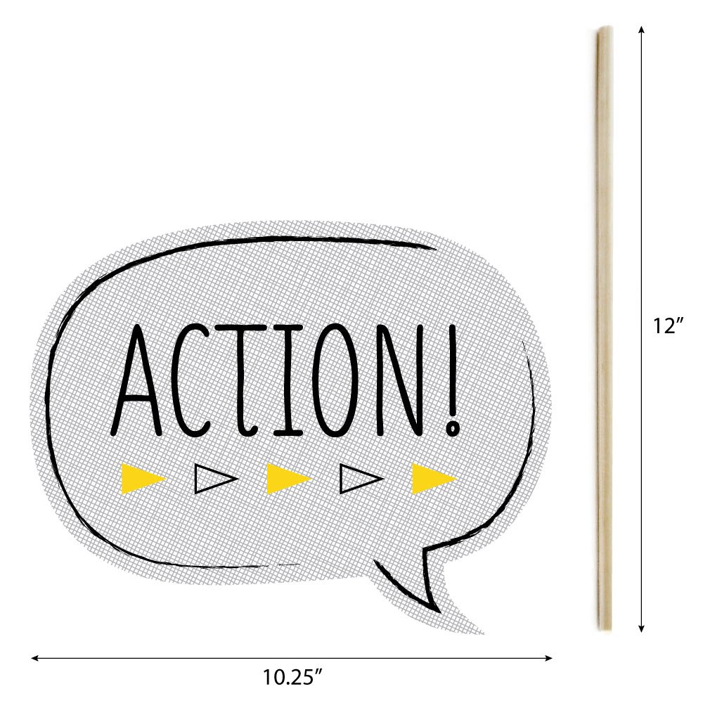 Big Dot of Happiness Movie - Hollywood Party Photo Booth Props Kit 20 Count