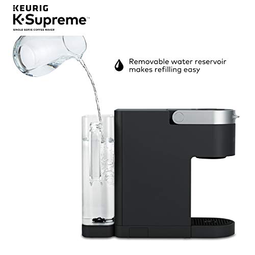 Keurig K-Supreme Coffee Maker, Single Serve K-Cup Pod Coffee Brewer, With MultiStream Technology, 66 Oz Dual-Position Reservoir, and Customizable Settings, Black