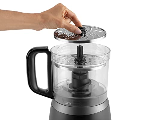nutribullet NBP50100 Food Processor 450-Watts with 7-Cup Capacity and Stainless Steel Slice, Shred, Chop and Dough Attachments, Black