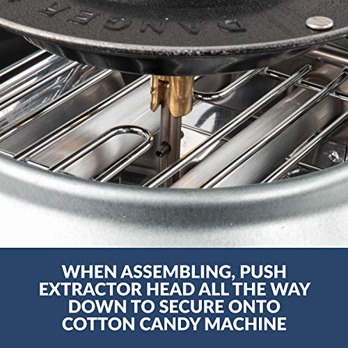 Nostalgia Cotton Candy Machine - Retro Cotton Candy Machine for Kids with 2 Reusable Cones, 1 Sugar Scoop, and 1 Extractor Head β Pink