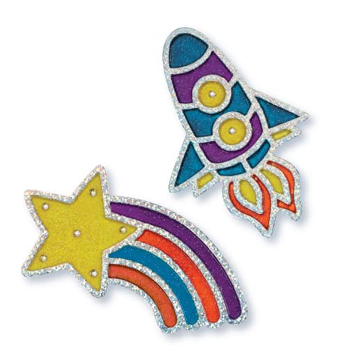 Creativity for Kids Window Art Outer Space - Create Your Own Window Art, Suncatcher Kits for Kids, Space Toy Stocking Stuffers for Kids