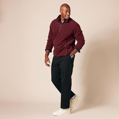 Amazon Essentials Men's Classic-Fit Wrinkle-Resistant Flat-Front Chino Pant (Available in Big & Tall), Black, 38W x 30L