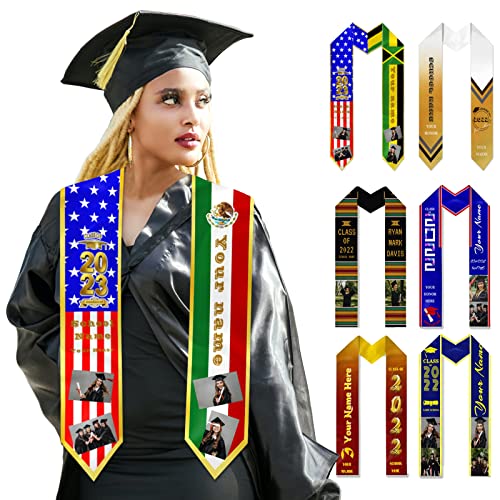 Aokizkdzsw Custom Stole Graduation Personalized 2023,Graduation Sash Class of 2023,Graduation Gifts for Valedictorian Salutatorian and Pastor Reversible Stoles