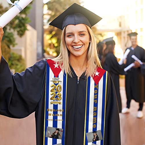 Aokizkdzsw Custom Stole Graduation Personalized 2023，Graduation Sash Class of 2023，Graduation Gifts for Valedictorian Salutatorian and Pastor Reversible Stoles