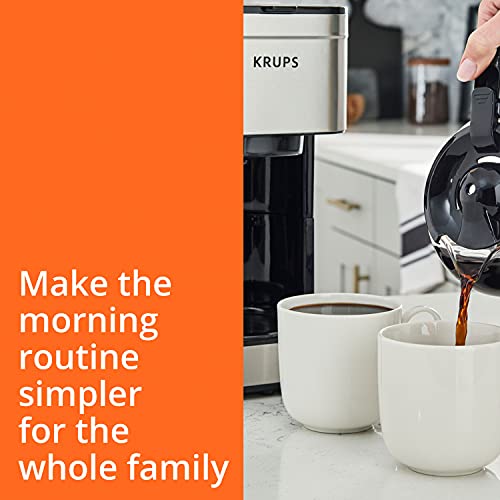 KRUPS Simply Brew Compact Filter Drip Coffee Maker, 5-Cup, Silver