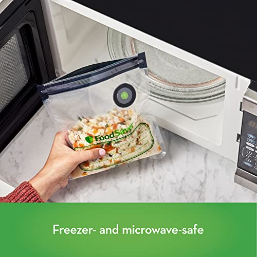 FoodSaver® Reusable Quart Vacuum Zipper Bags, for Use with FoodSaver Handheld Vacuum Sealers, 10 Count