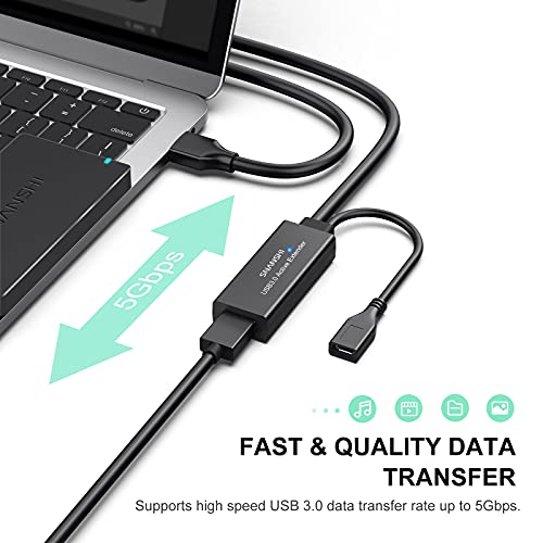 SNANSHI Active USB 3.0 Extension Cable 30 ft, Active USB Extension Cable with Signal Booster Compatible with Oculus Rift, Oculus Quest/Quest 2 VR, Xbox one, Keyboard,Flash Drive, Hard Drive etc