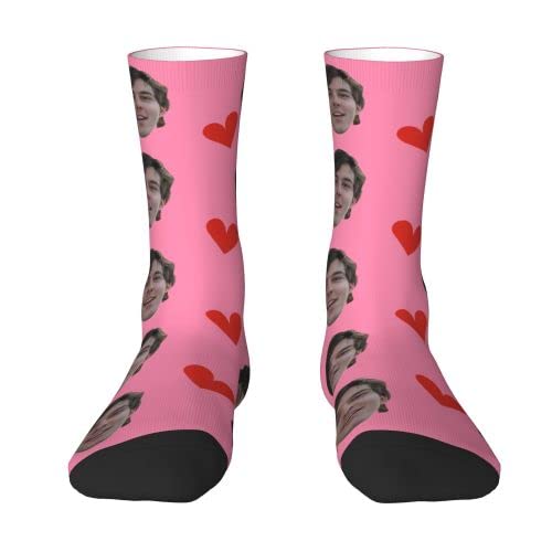 Custom Face Socks Funny Crew Socks with Faces for Men Women Cat Dog Lovers Personalized Gifts
